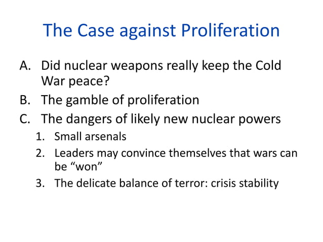 C12 - Nuclear Proliferation | PPT