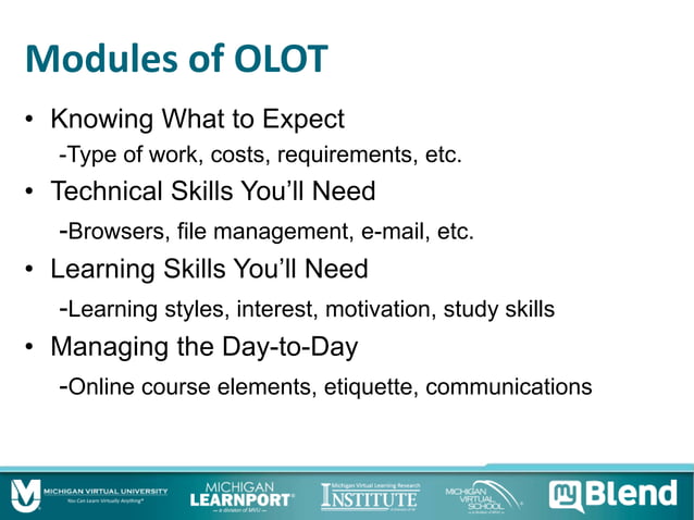 Online Learning Orientation Tool | PPTX