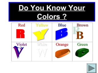 Colours - 2 nd grade | PPT