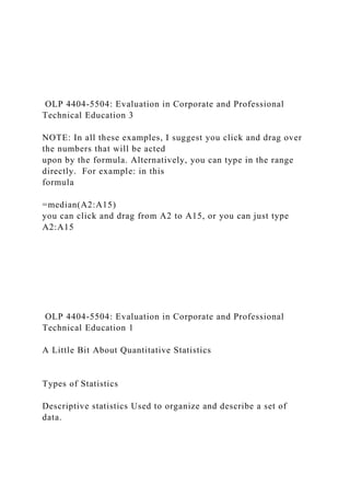 OLP 4404-5504 Evaluation in Corporate and Professional Techn.docx