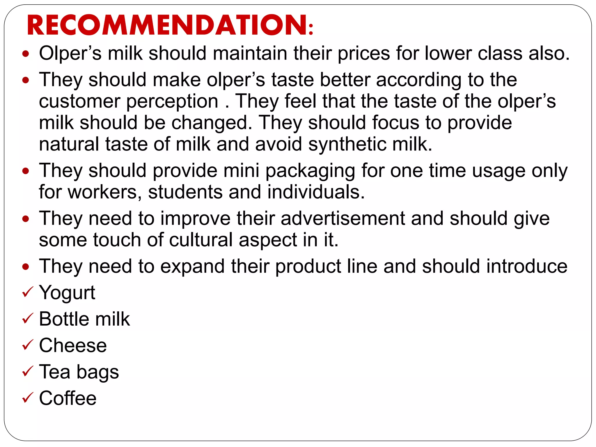 marketing concepts on Olpers milk (engro foods) | PPTX