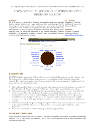 Environmental decision making-roundtable | PDF