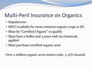 Olsen insuring specialty crops | PPT