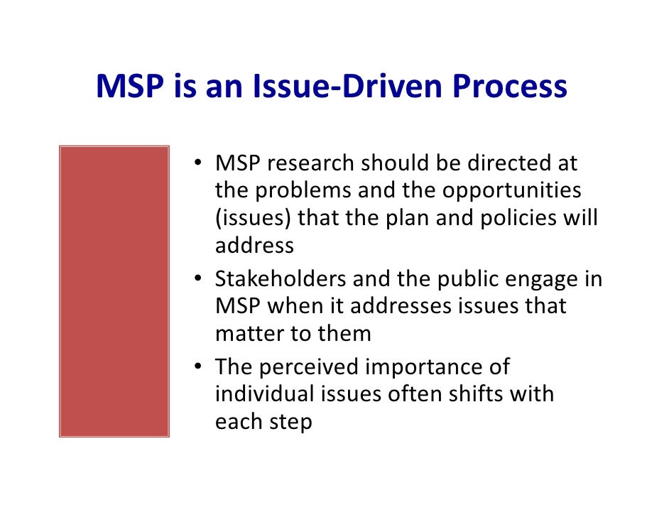 Frameworks for the Processes & Outcomes of MSP Stephen B. Olsen