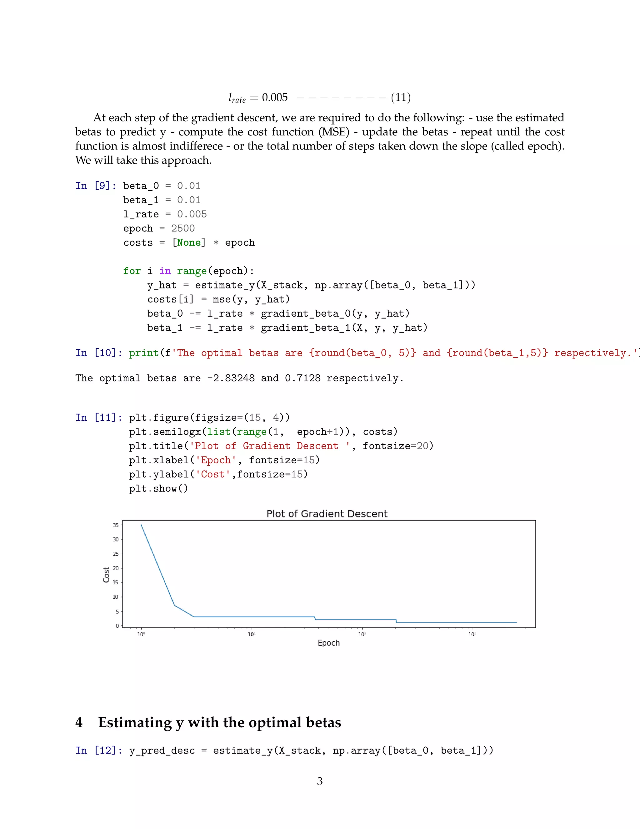 OLS gradient descent | PDF | Physics | Science