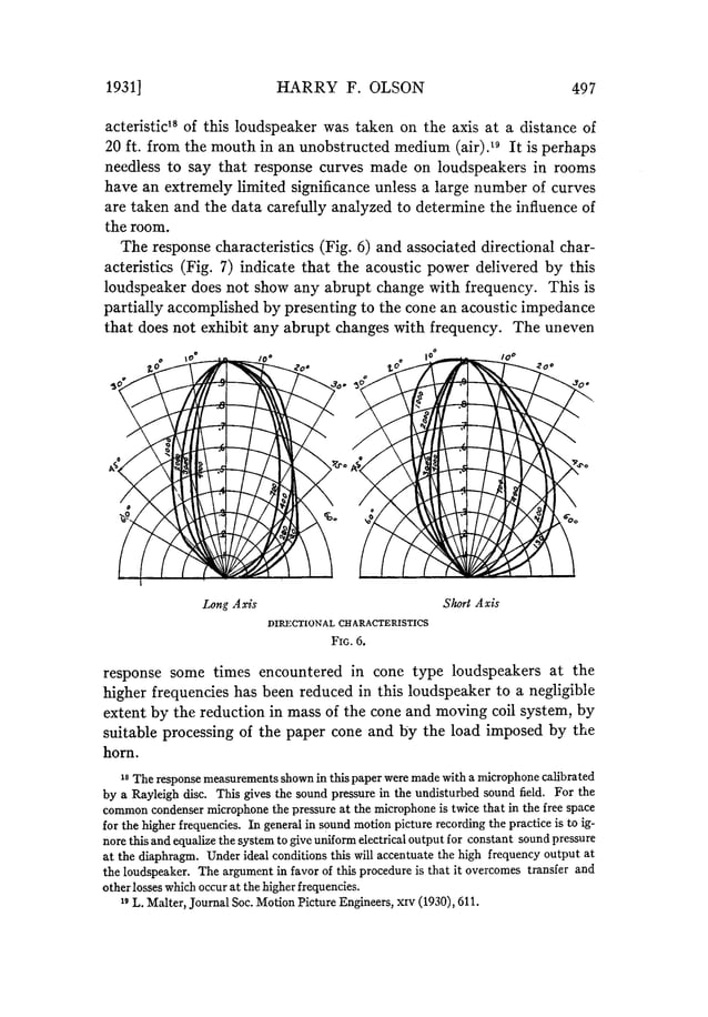 Olson article 1937 horn loudspeakers | PDF