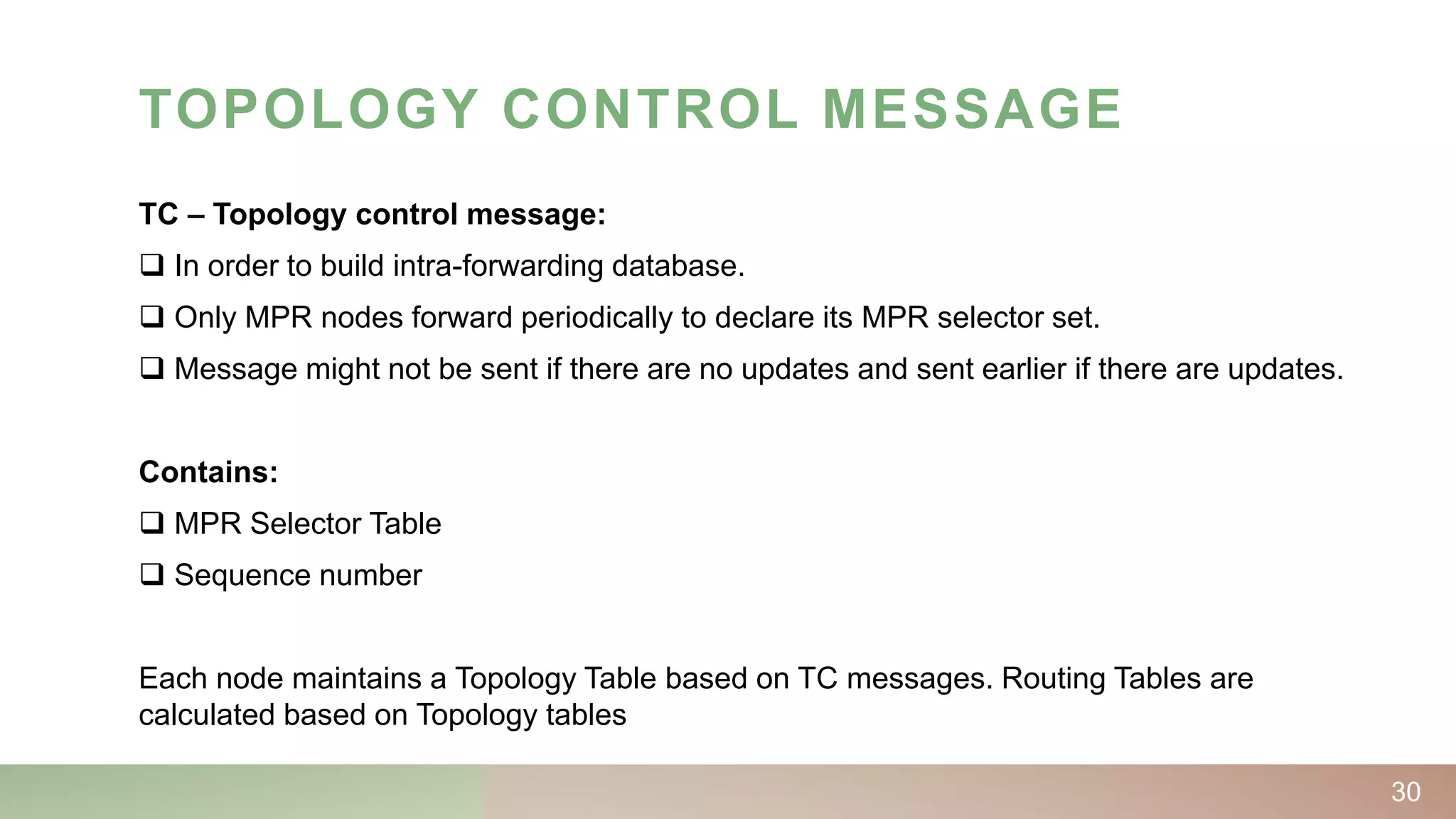 OLSR | Optimized Link State Routing Protocol | PPTX