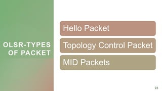OLSR | Optimized Link State Routing Protocol | PPTX