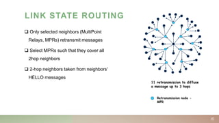 OLSR | Optimized Link State Routing Protocol | PPTX