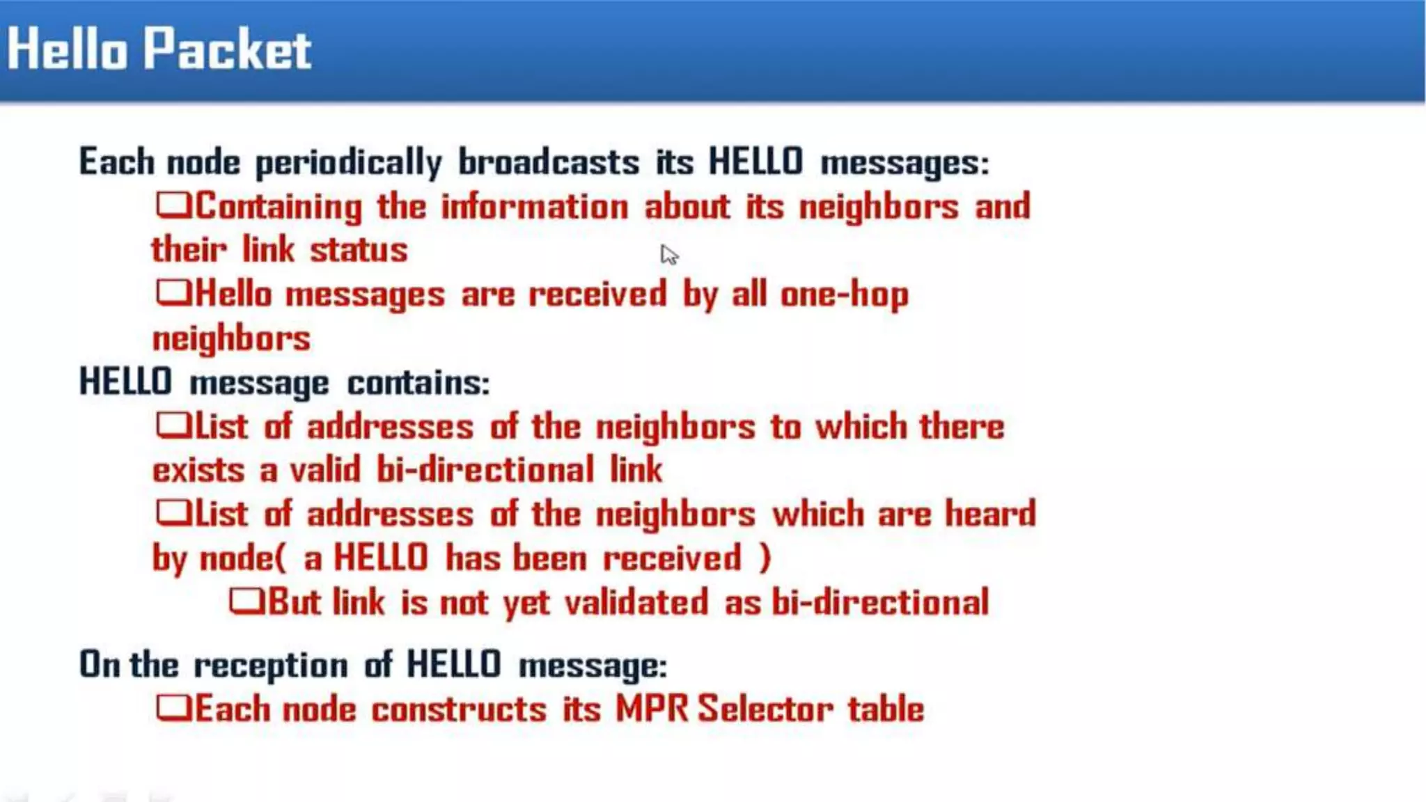 Olsr Protocol Ppt Ppt