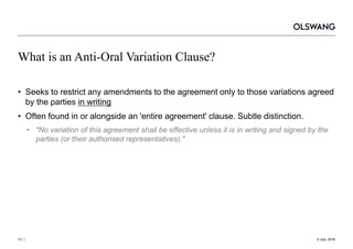 Variations and their Consequences - Olswang Construction Law ...