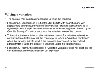 Variations and their Consequences - Olswang Construction Law ...