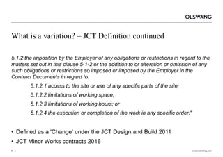 Variations and their Consequences - Olswang Construction Law ...