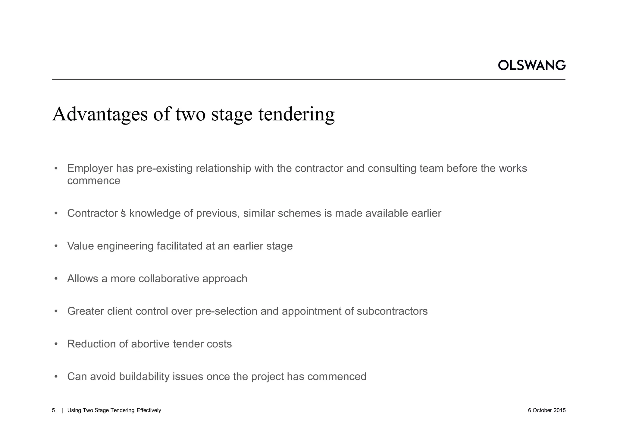 Using Two-Stage Tendering Effectively | PDF