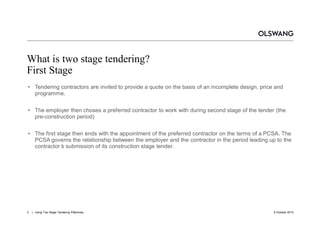 Using Two-Stage Tendering Effectively | PDF
