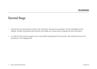 Using Two-Stage Tendering Effectively | PDF