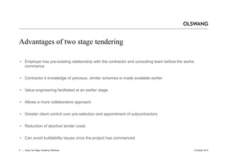 Using Two-Stage Tendering Effectively | PDF