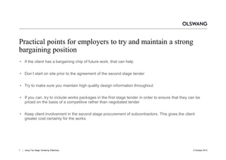 Using Two-Stage Tendering Effectively | PDF