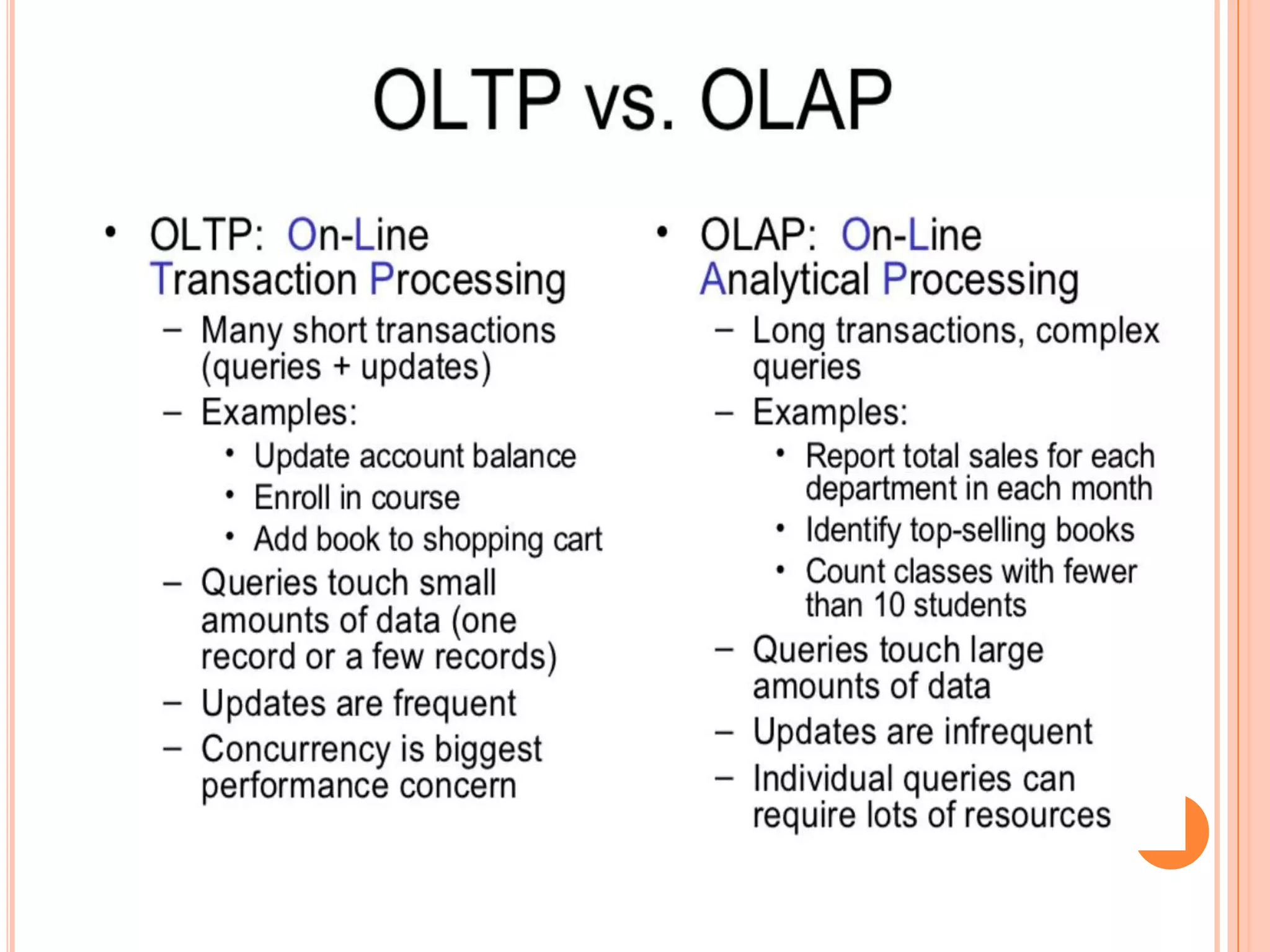 Oltp vs olap | PPTX