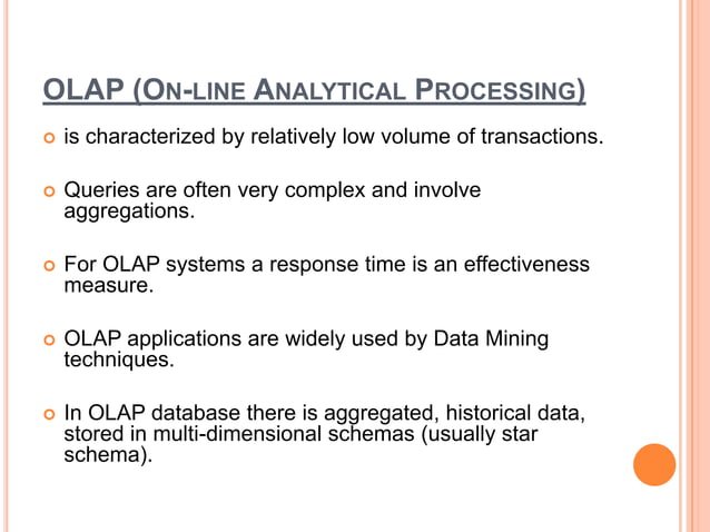 Oltp vs olap | PPTX | Databases | Computer Software and Applications