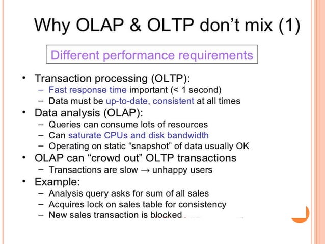 Oltp vs olap | PPTX | Databases | Computer Software and Applications