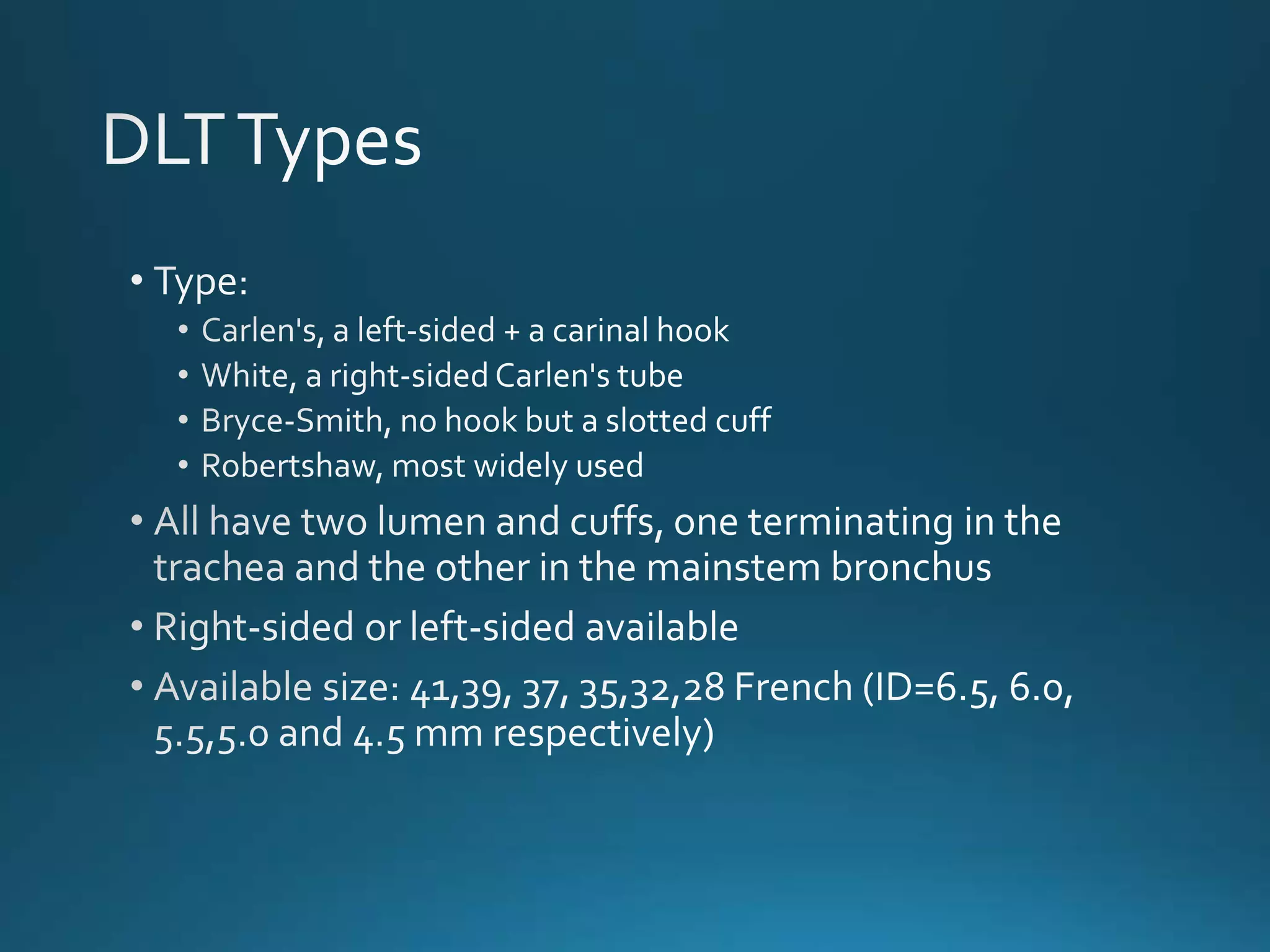 One Lung Ventilation | PPTX