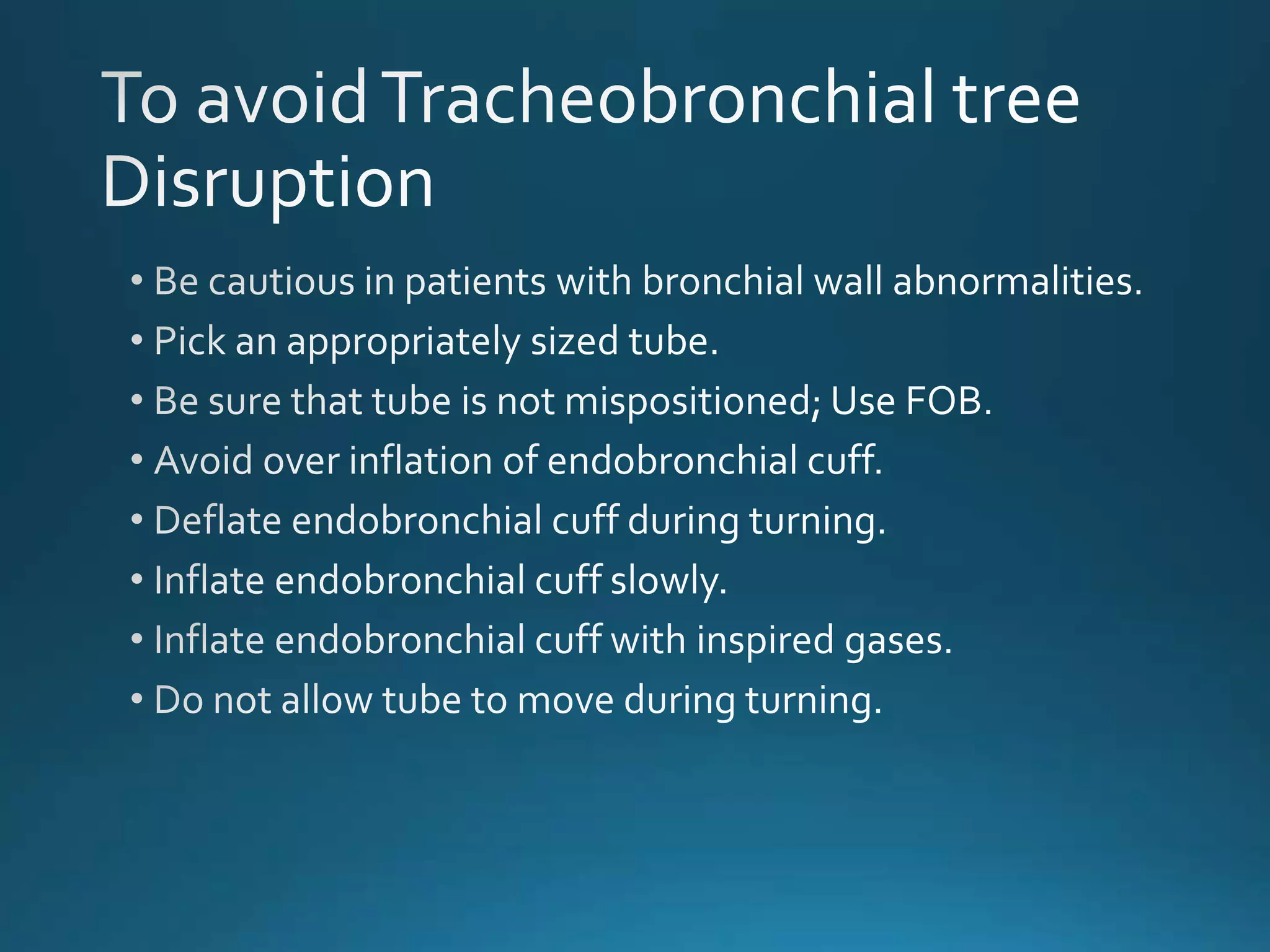 One Lung Ventilation | PPTX