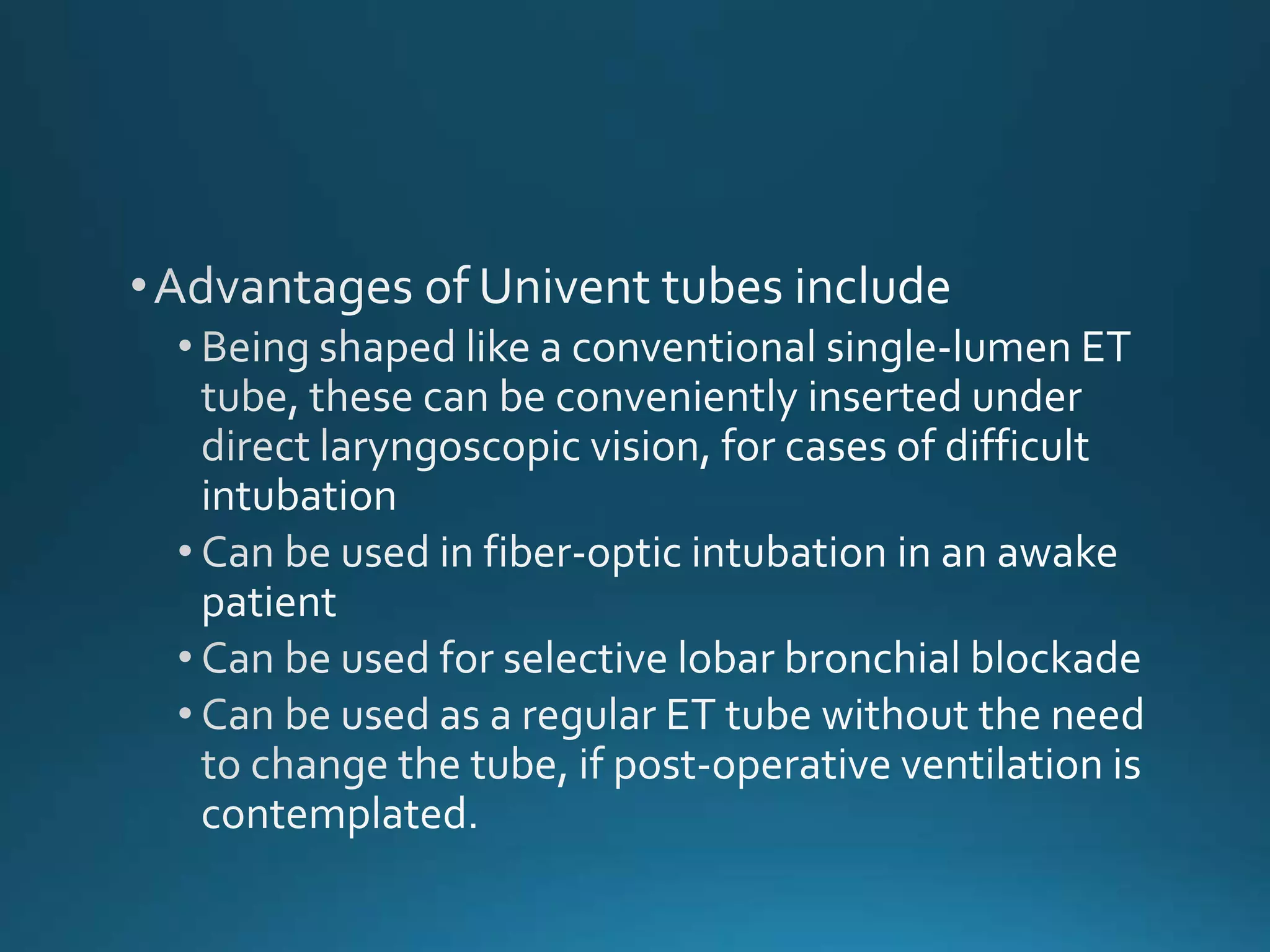 One Lung Ventilation | PPTX