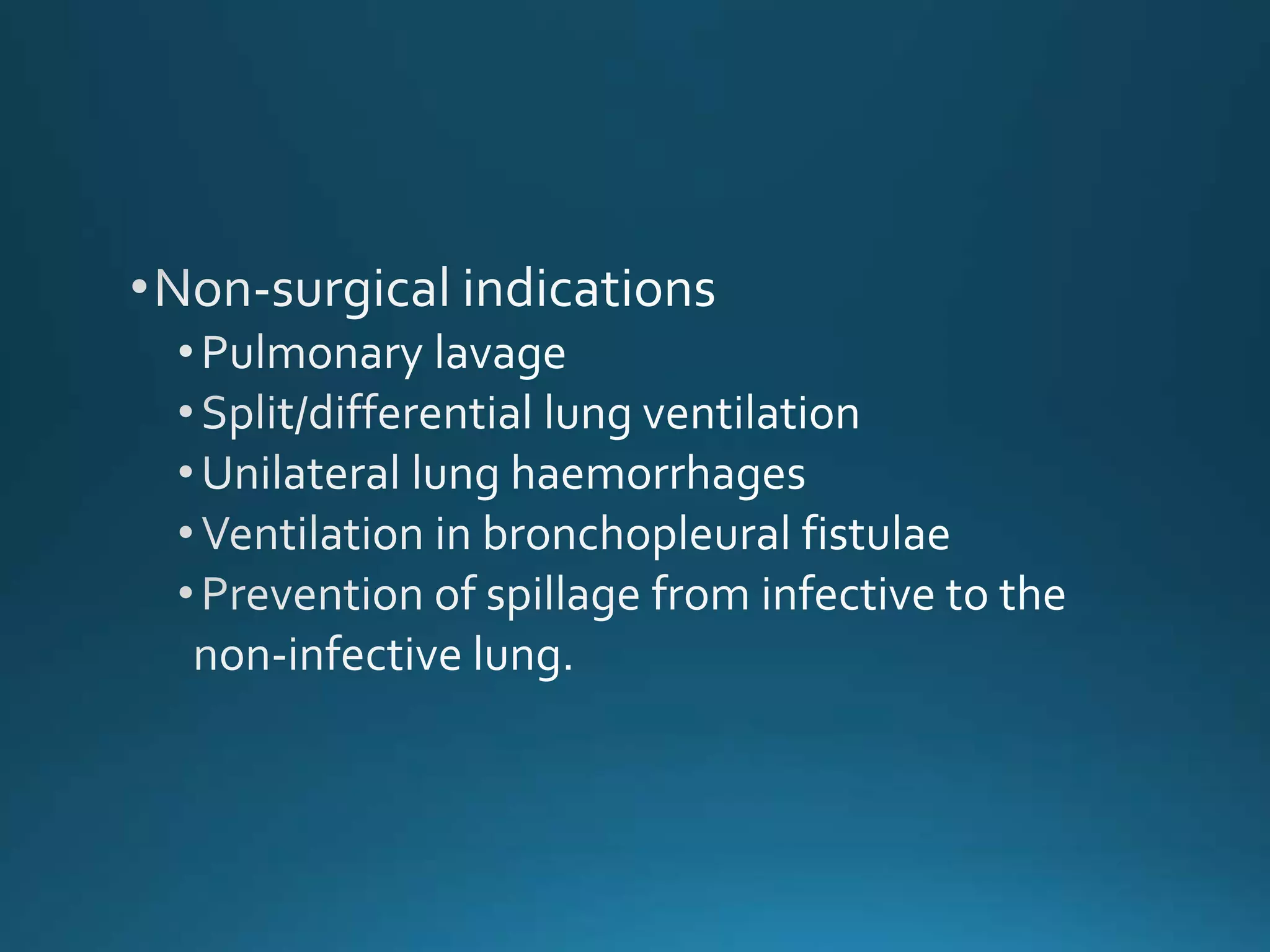 One Lung Ventilation | PPTX