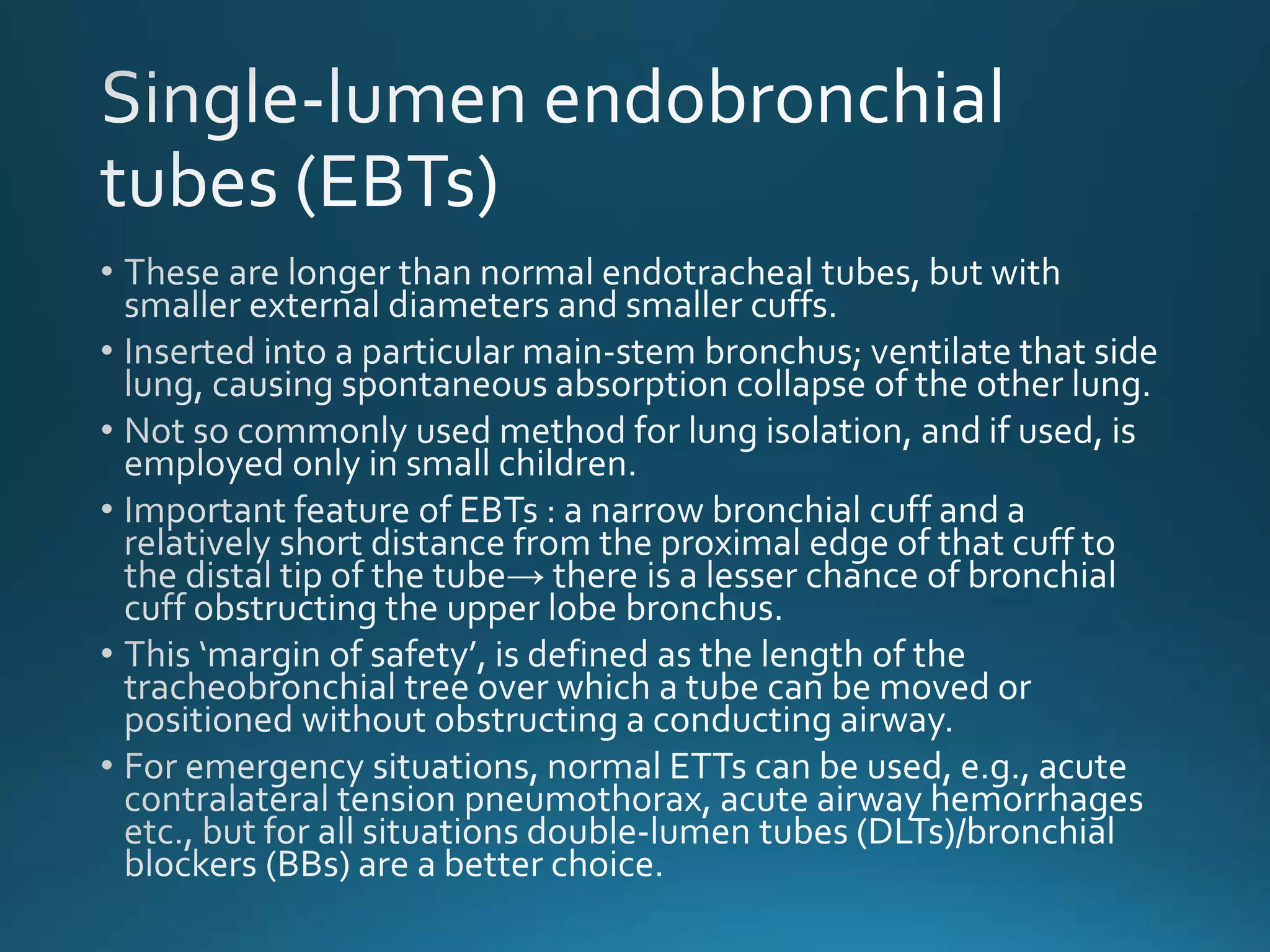 One Lung Ventilation | PPTX