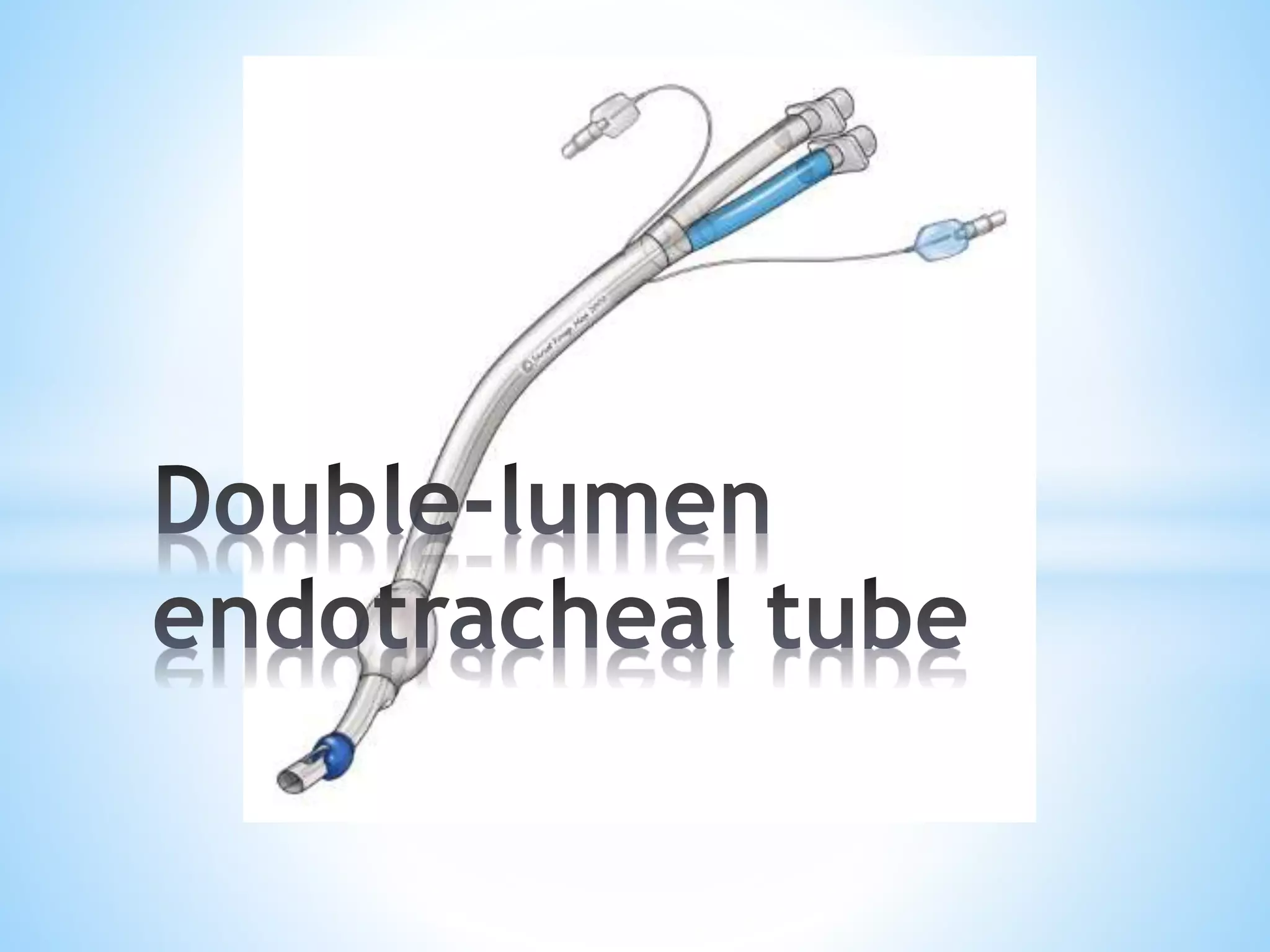 One lung ventilation in children | PPTX