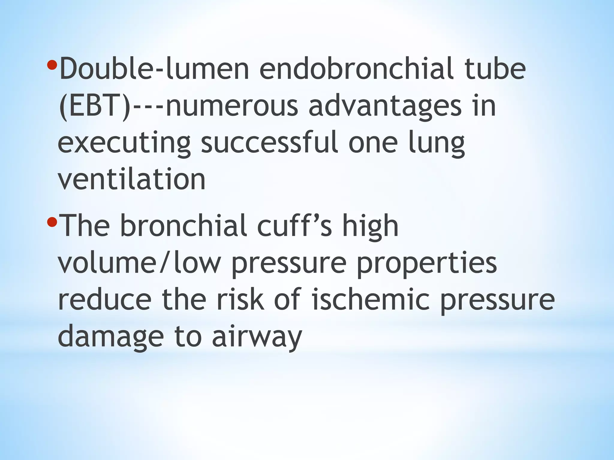 One lung ventilation in children | PPTX