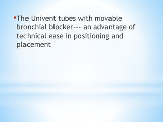 One lung ventilation in children | PPTX