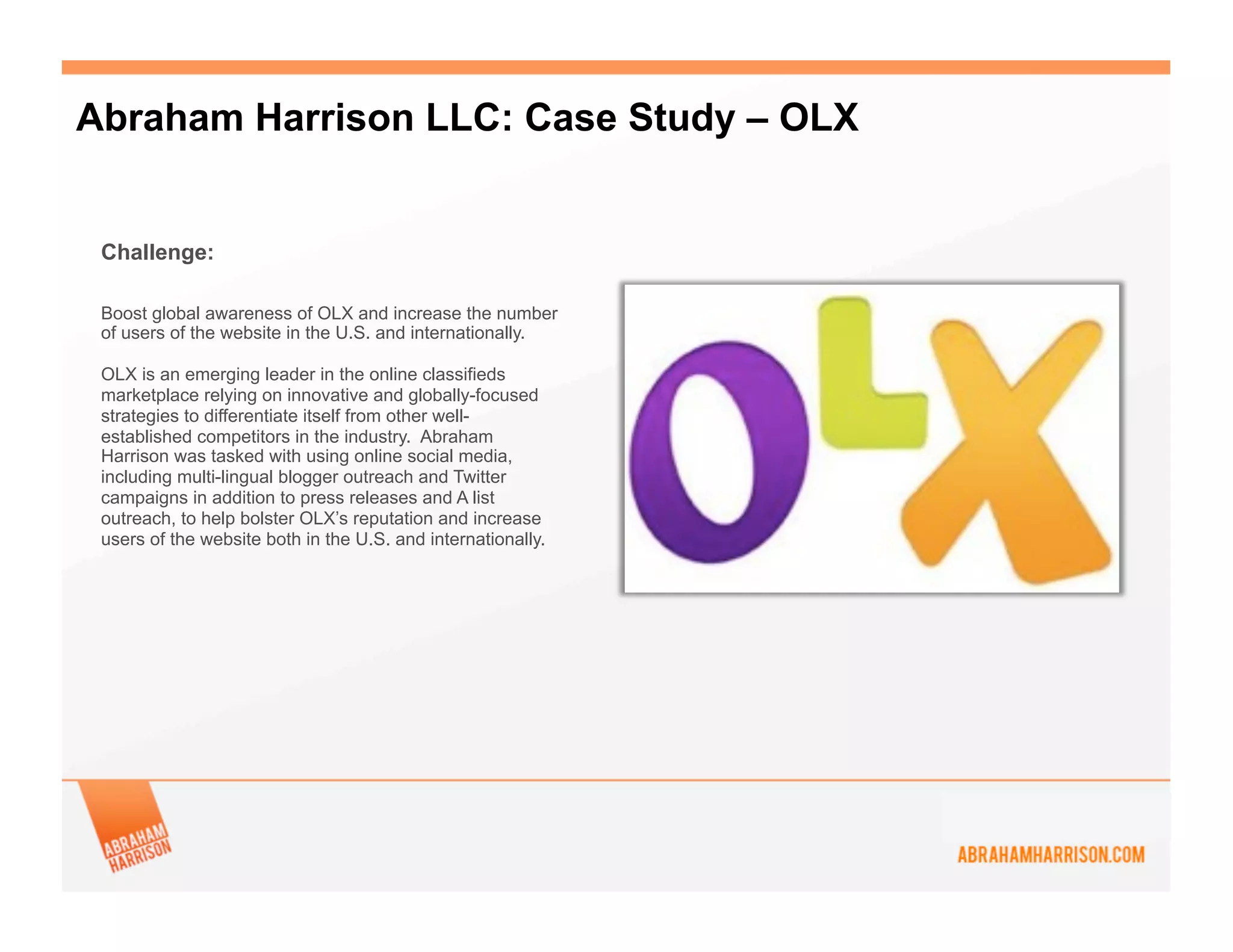 AHLLC Case Study: OLX | PDF
