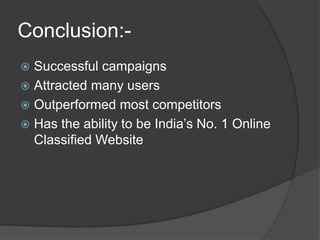 Olx ppt with its campaign | PPT