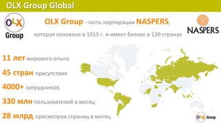 Что делает OLX безпрецедентным каналом продаж? | PPT