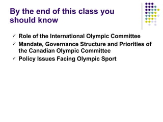 Olympic Sport Policy | PPT