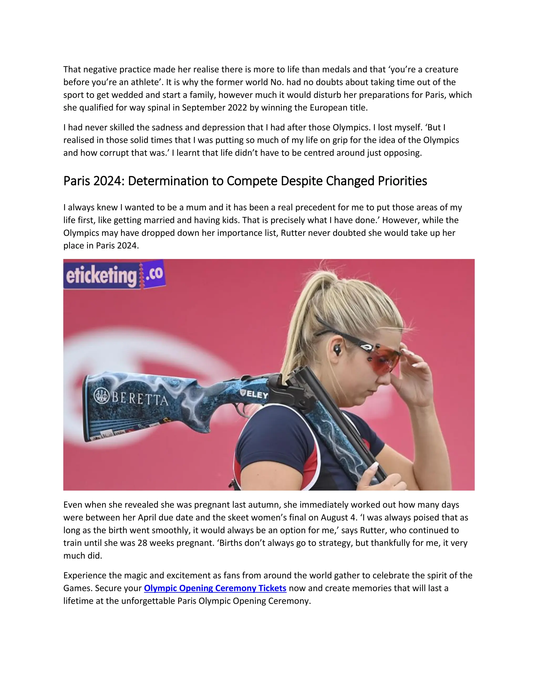 Olympic 2024 GB Shooting Star Amber Rutter's Journey Balancing ...