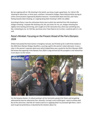 Olympic 2024 Nervous and excited' Indian shooter Raiza Dhillon focused ...