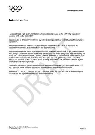 Olympic agenda 2020-20-20_recommendations-eng | PDF