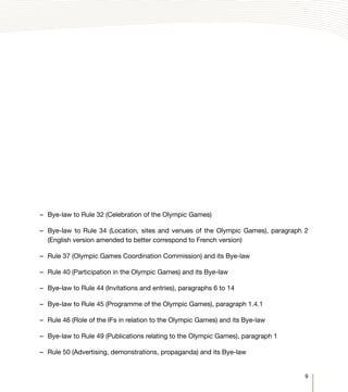 Olympic charter | PDF