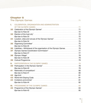Olympic charter | PDF