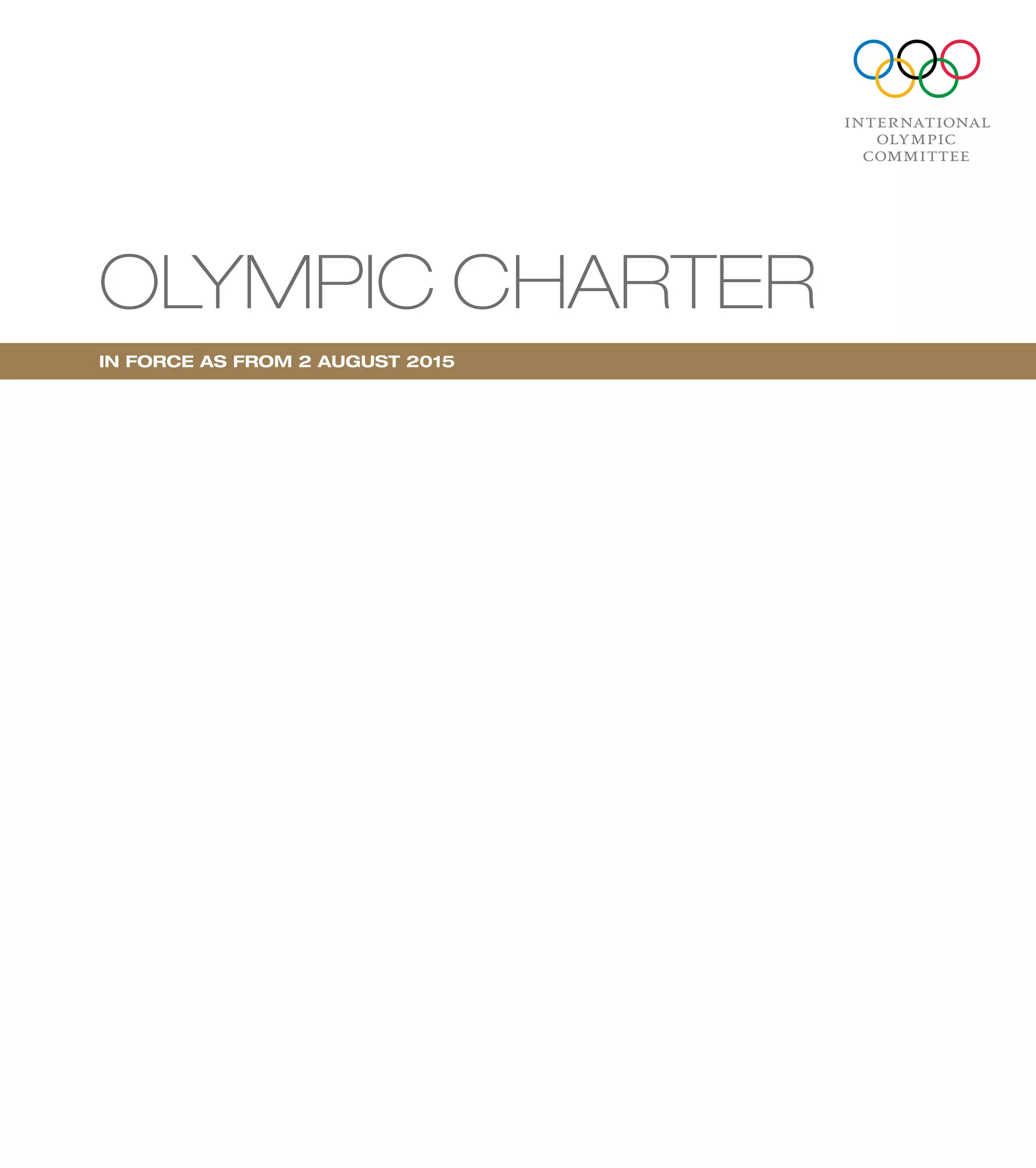 Olympic charter en | PDF