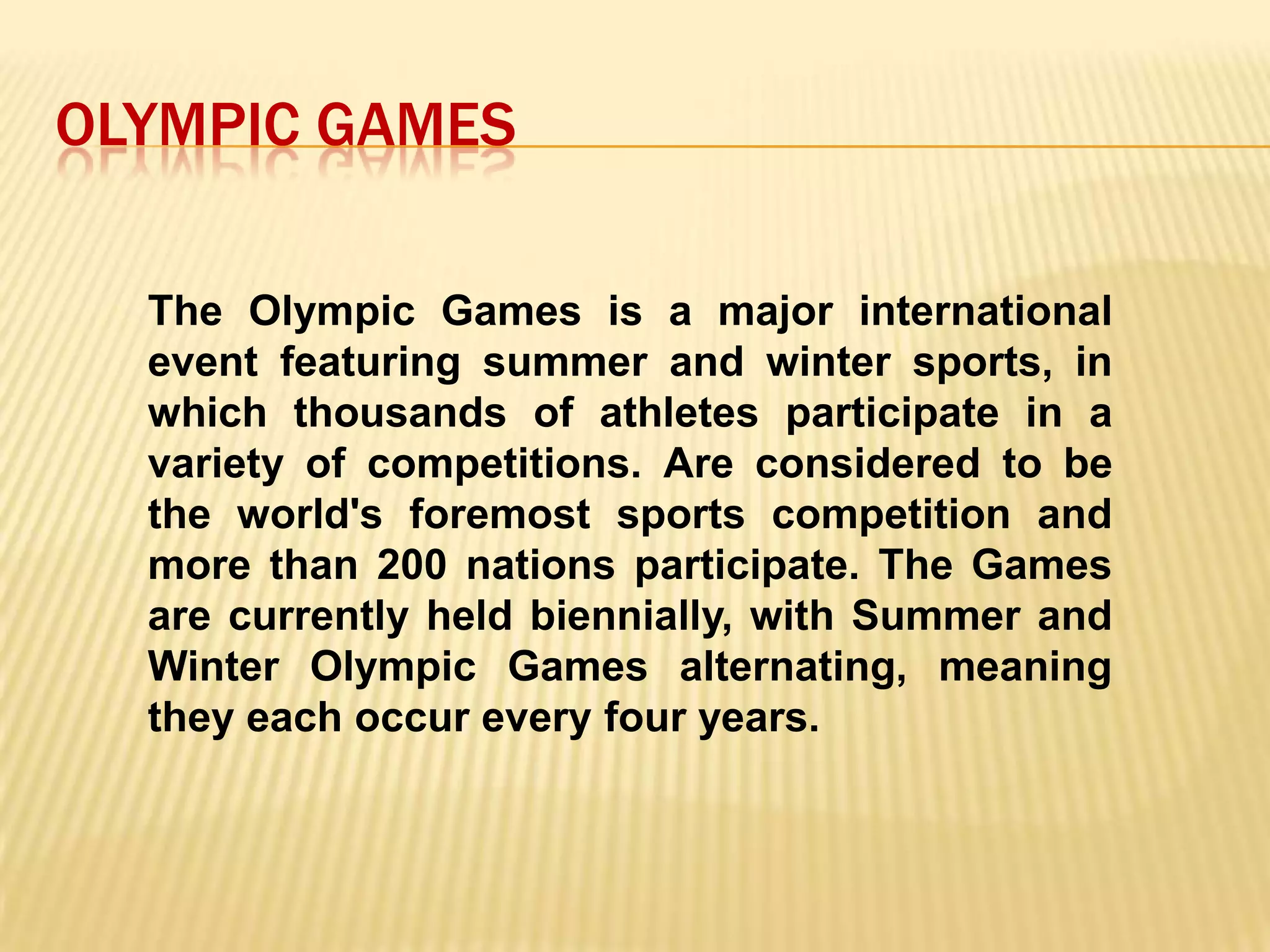 Olympic games | PPTX