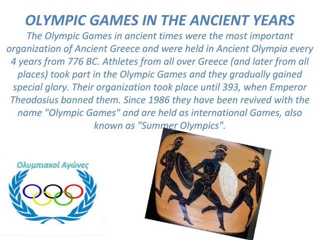 Olympic games in the ancient years | PPT