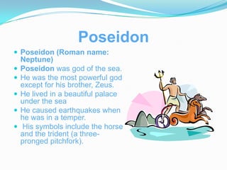 Zeus Lightning Bolt Poseidon Trident Hades Pitchfork