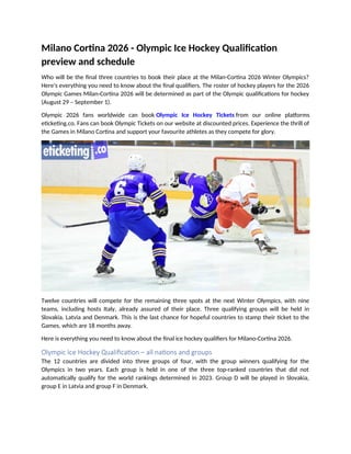 Olympic Ice Hockey Qualification preview and schedule.docx