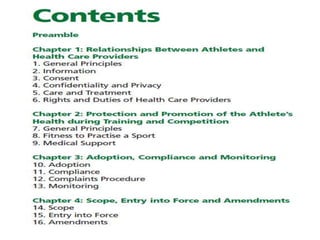 Olympic Movement Medical Code | PPT | Participant Sports | Fitness and ...