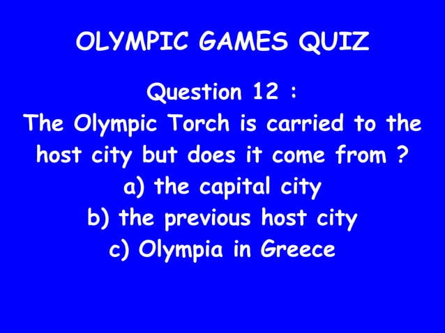 olympic quiz for learners in ESL education | PPT