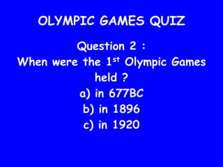 olympic quiz for learners in ESL education | PPT